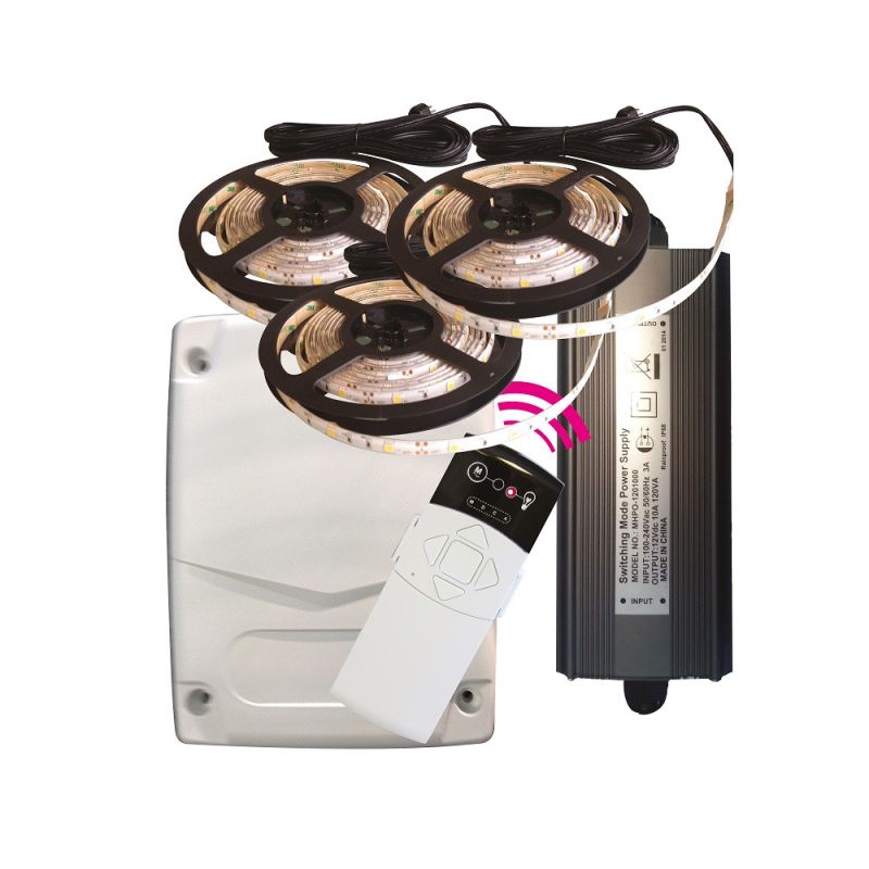 Kit complet éclairage LED 3 côtés pour pergola à lames (KITLEDBSO3C)